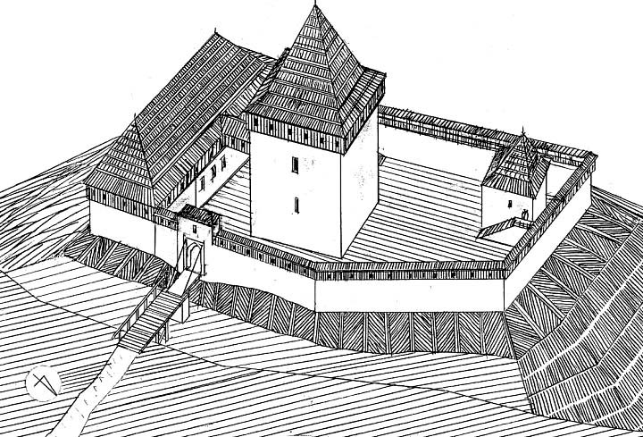 Křikava - zamek - Architektura średniowiecza i starożytności
