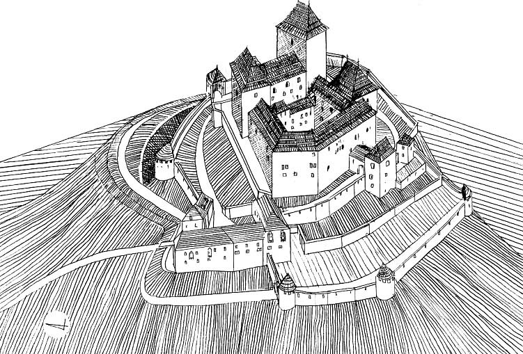 Landštejn - zamek - Architektura średniowiecza i starożytności