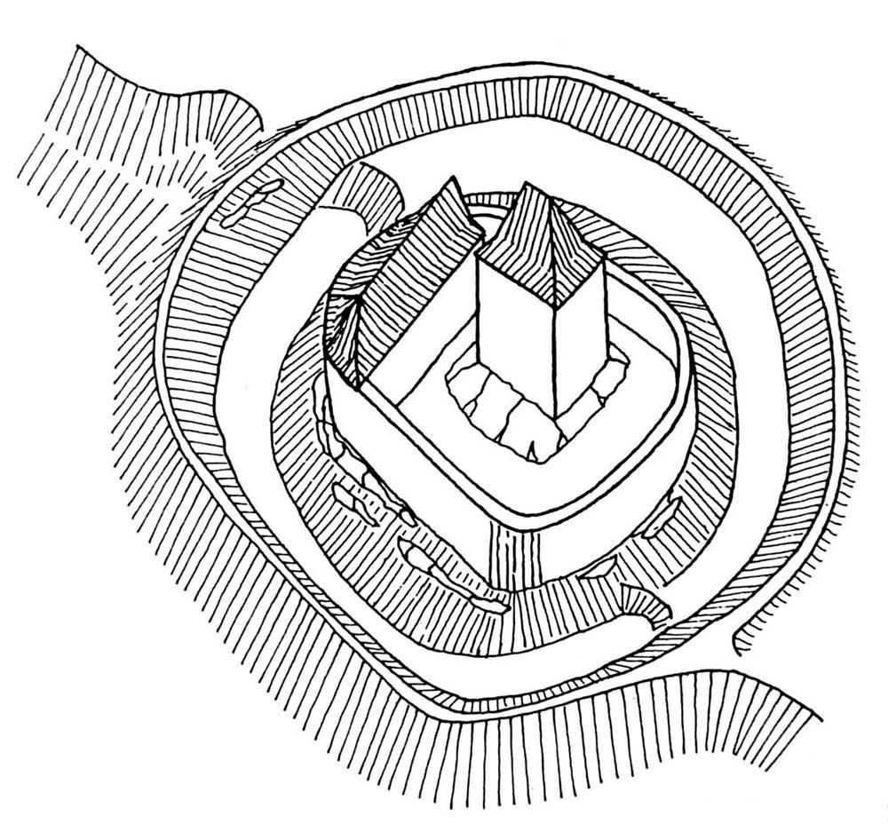 Němčičky - zamek - Architektura średniowiecza i starożytności