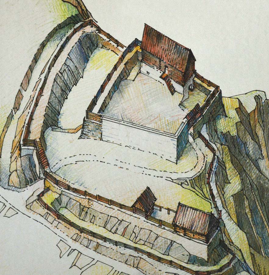 Žďárec - zamek - Architektura średniowiecza i starożytności