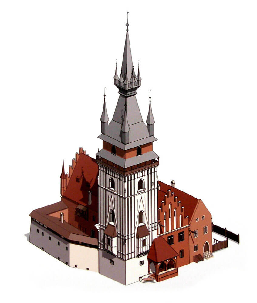 Kraków - ratusz staromiejski - Architektura średniowiecza i starożytności