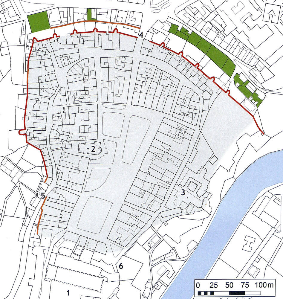 Bechyně - miejskie mury obronne i zamek - Architektura średniowiecza i ...