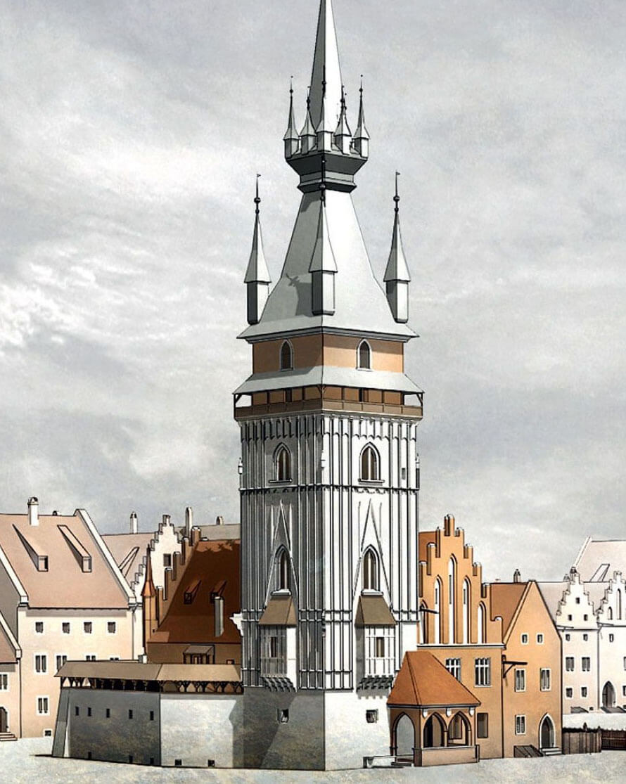 Kraków - ratusz staromiejski - Architektura średniowiecza i starożytności