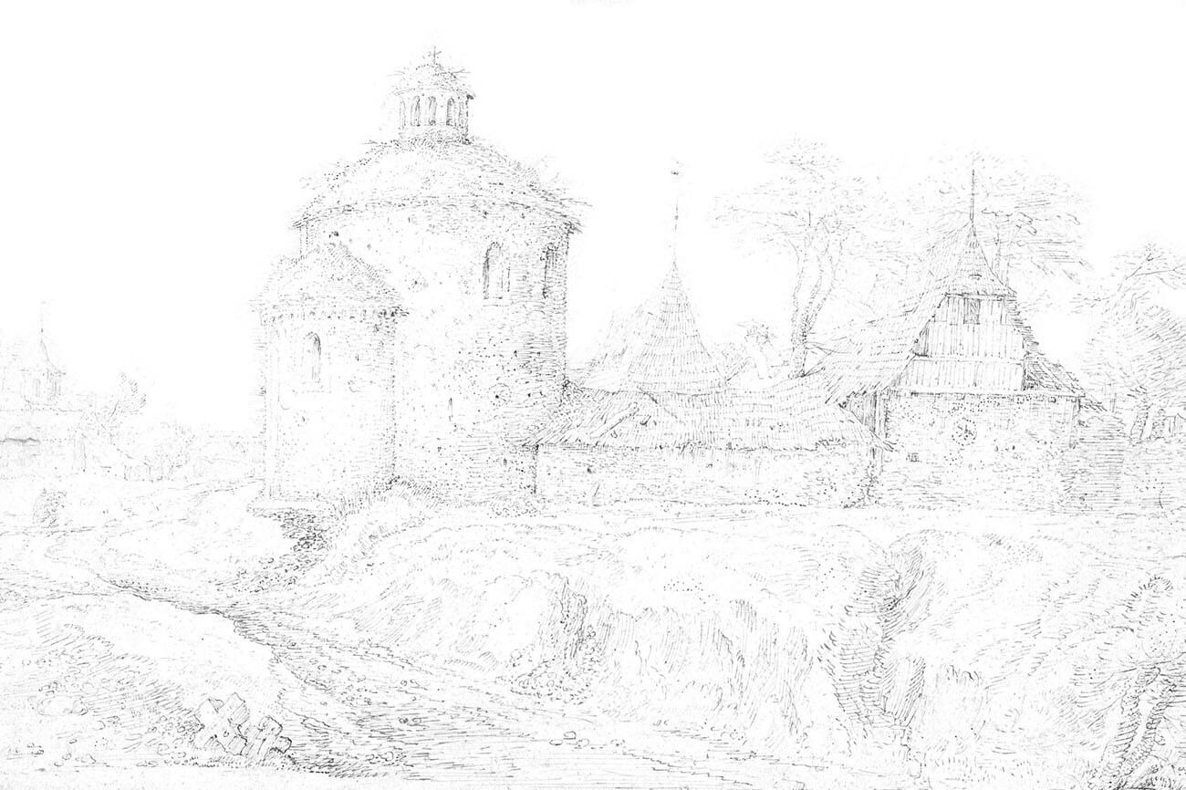 Praha - rotunda św Marcina - Architektura średniowiecza i starożytności