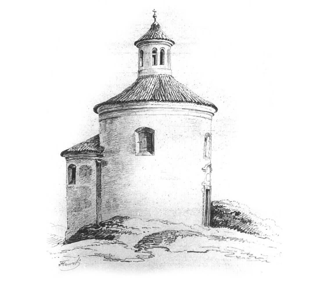 Praha - rotunda św Marcina - Architektura średniowiecza i starożytności